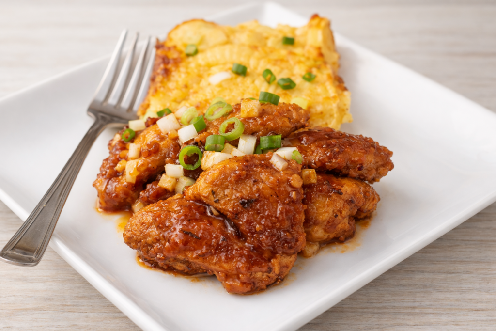 Hawaiian BBQ Chicken with Scalloped Potatoes - Smart Meals